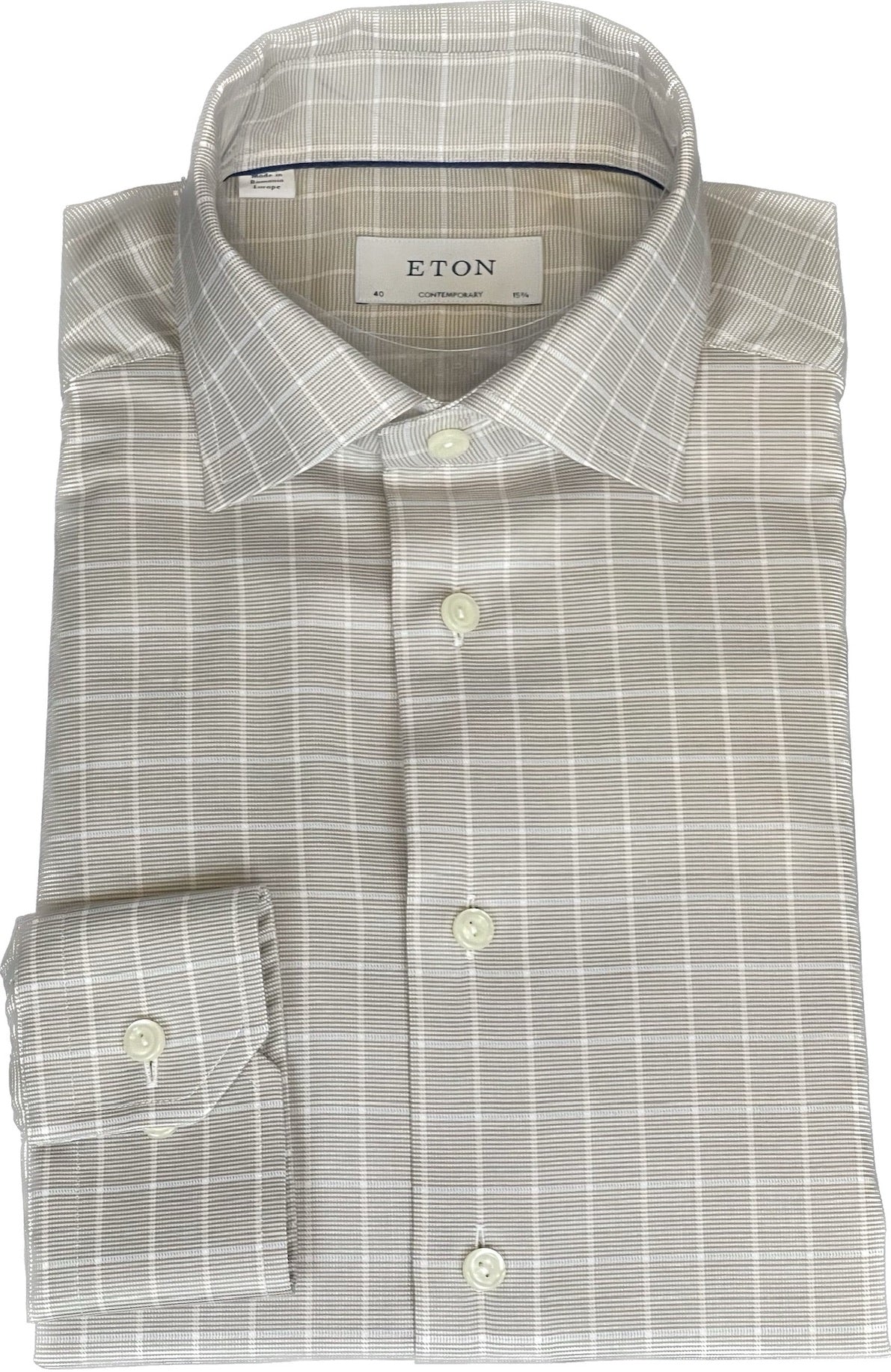 Eton Beige Check Signature Twill Shirt – Guffey's of Atlanta